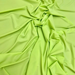 Solid Matte Light Green Four Way Stretch Nylon Spandex Fabric by the ...