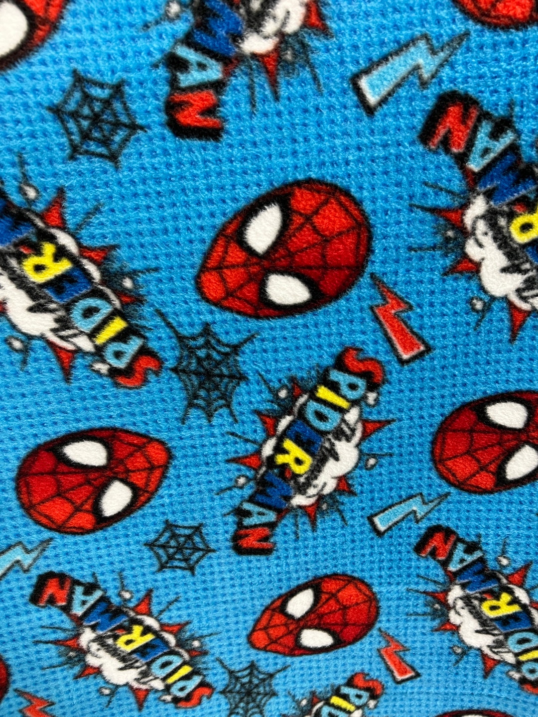 Spiderman Print Fleece Fabric by the Yard, 60” Wide, Blanket - Etsy