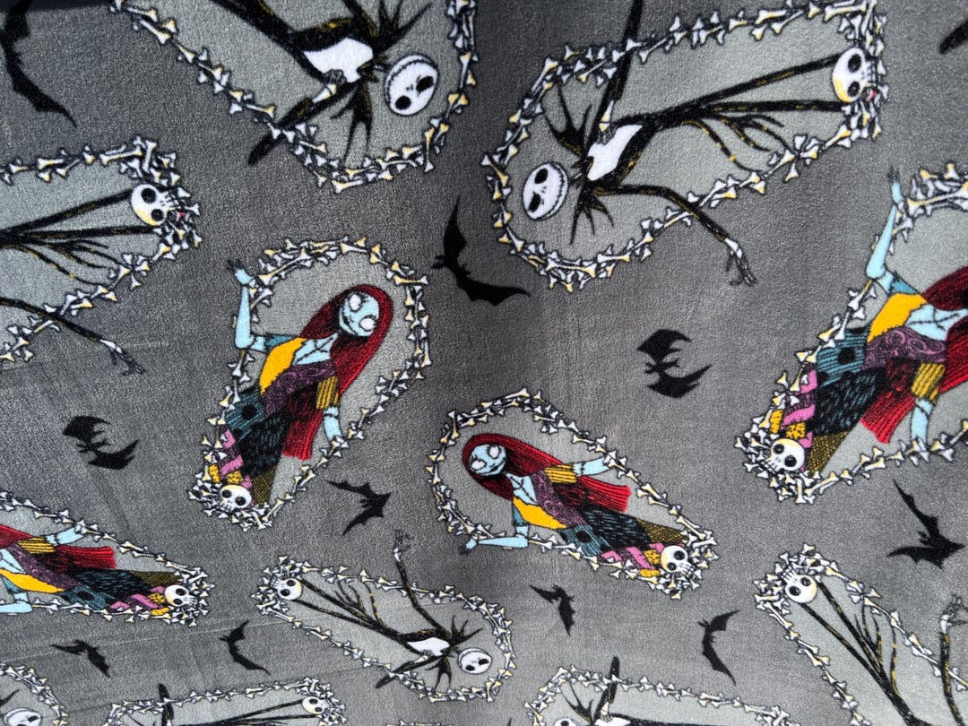 The Nightmare Before Christmas Fleece Fabric by the Yard, Jack ...