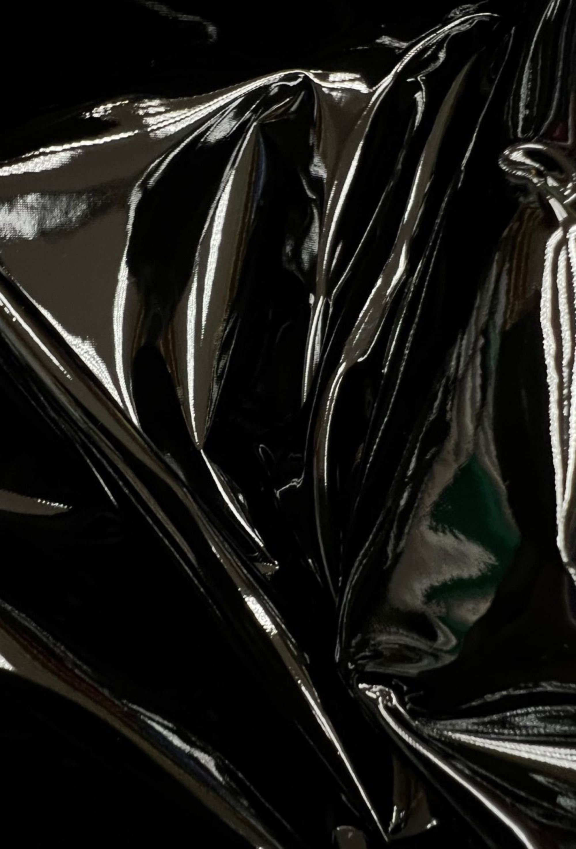 Shiny Black Four Way Stretch Vinyl Latex Fabric by the Yard, 60" Wide ...