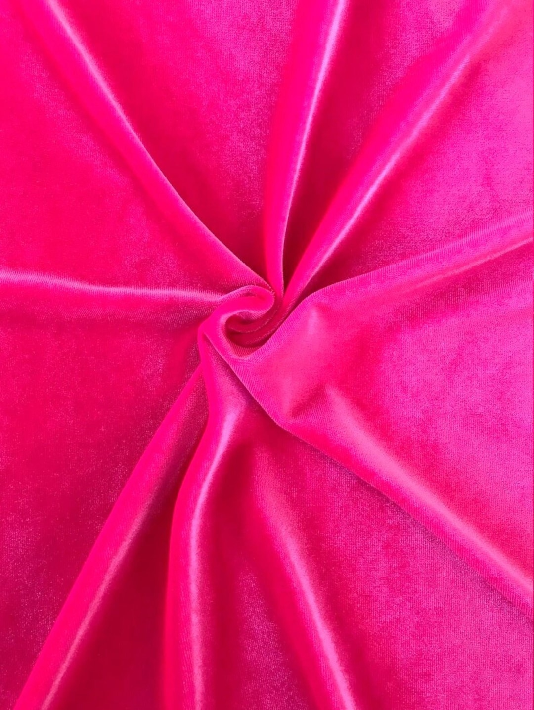 Neon Pink Stretch Velvet Fabric by the Yard, 60" Wide, Costume, Dance ...