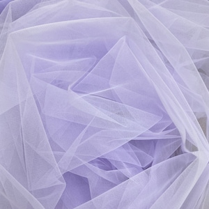 Solid Lavender Two Way Stretch Nylon English Net Fabric by the Yard, 60 ...