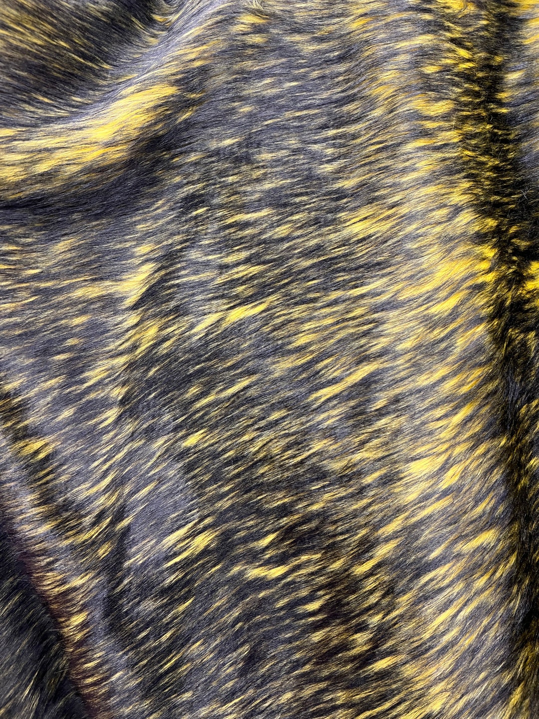 Yellow Husky Luxury Shag Faux Fur Fabric by the Yard 60