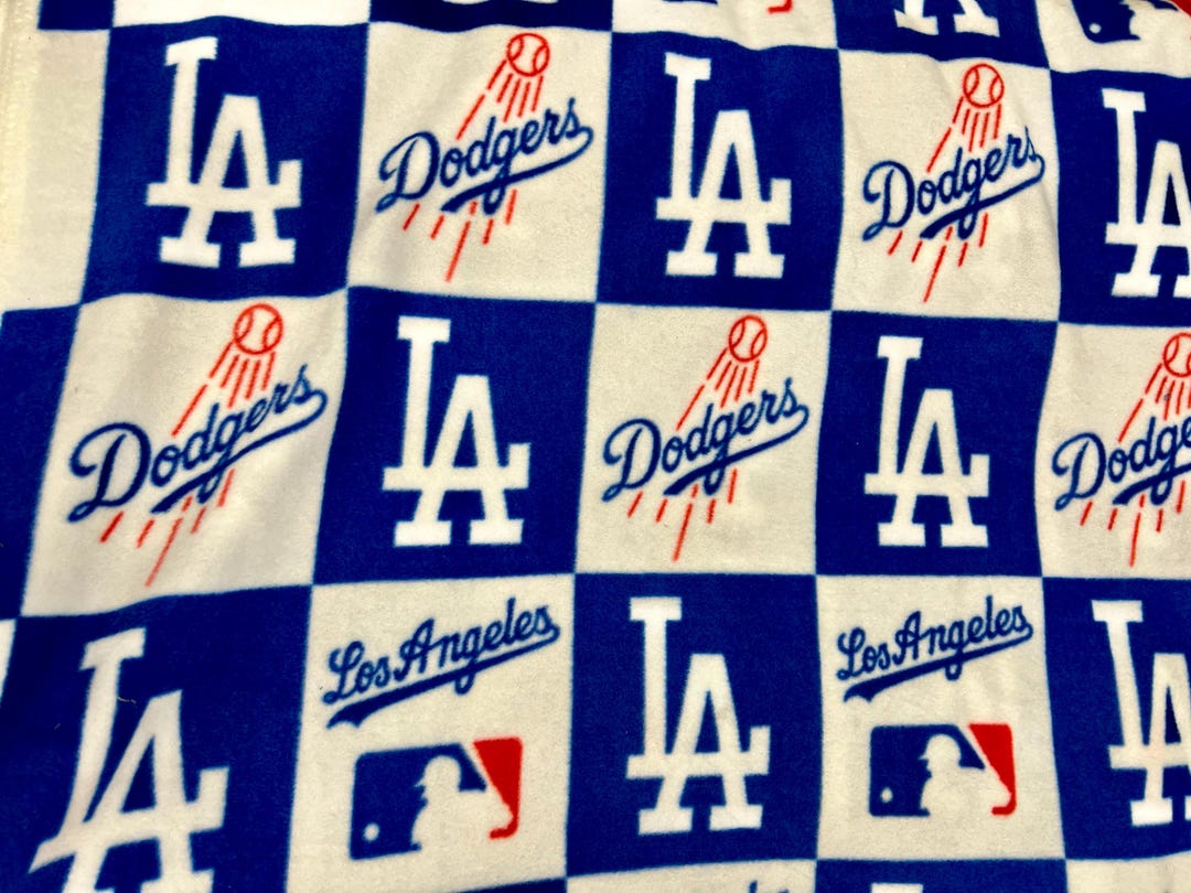 Los Angeles Dodgers Fleece Fabric by the Yard, 60” Wide, Blanket Fabric ...