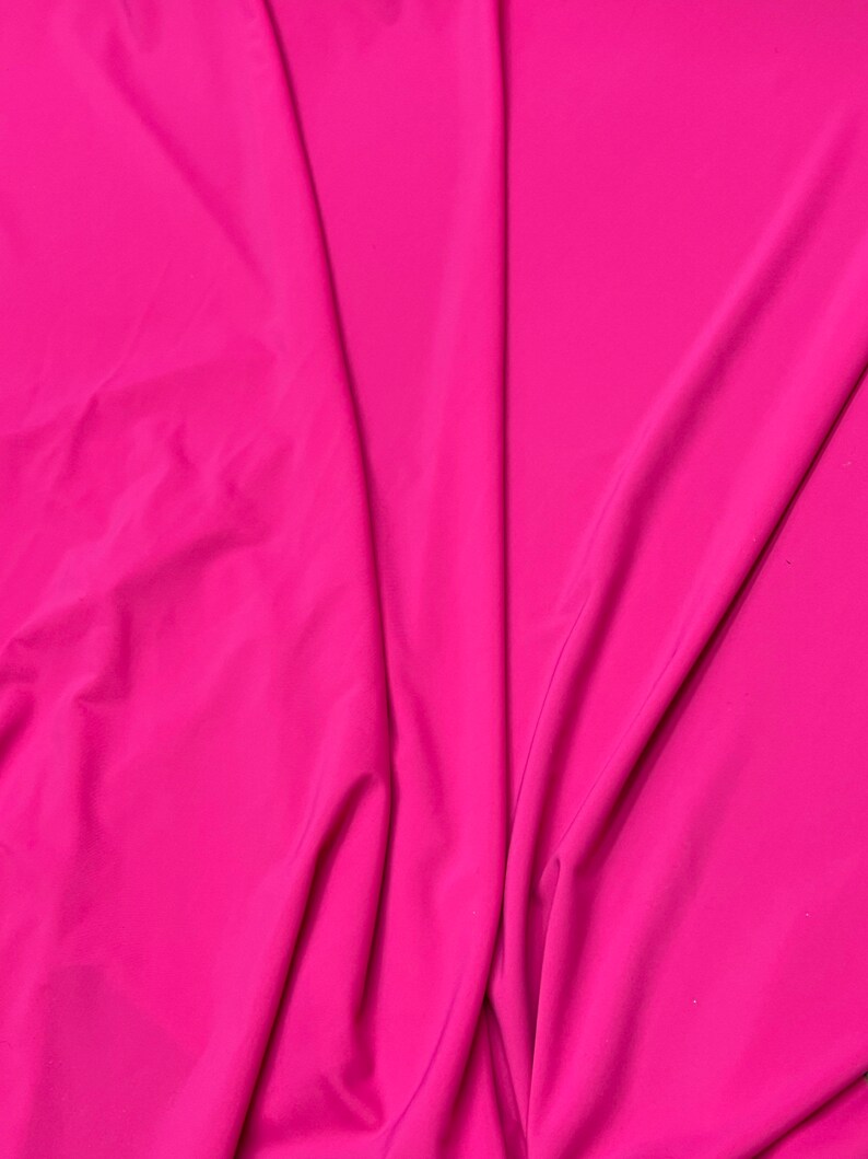 Solid Matte Fuchsia Four Way Stretch Nylon Spandex Fabric by the Yard ...