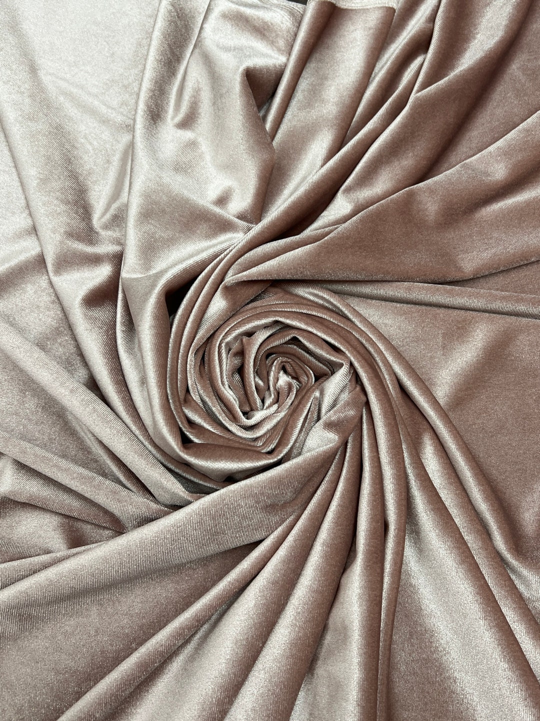 Dusty Pink Stretch Velvet Fabric by the Yard, 60" Wide, Costume, Dance ...