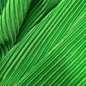 Green Stretch Lightweight Pleated Satin Fabric by the Yard, 58” Wide - Etsy