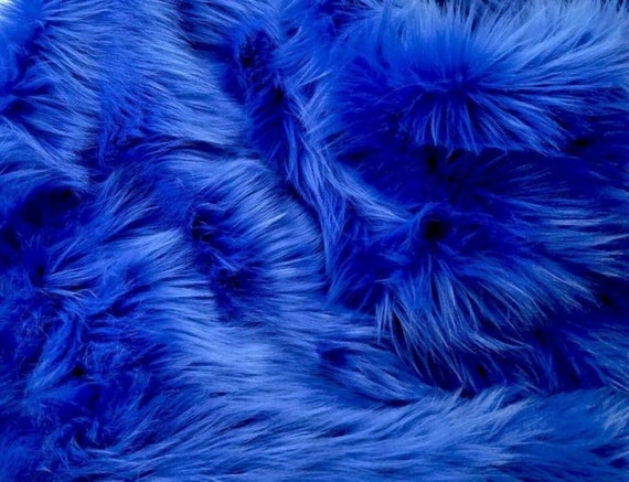 Royal Blue Luxury Shag Faux Fur Fabric by the Yard 60 - Etsy UK
