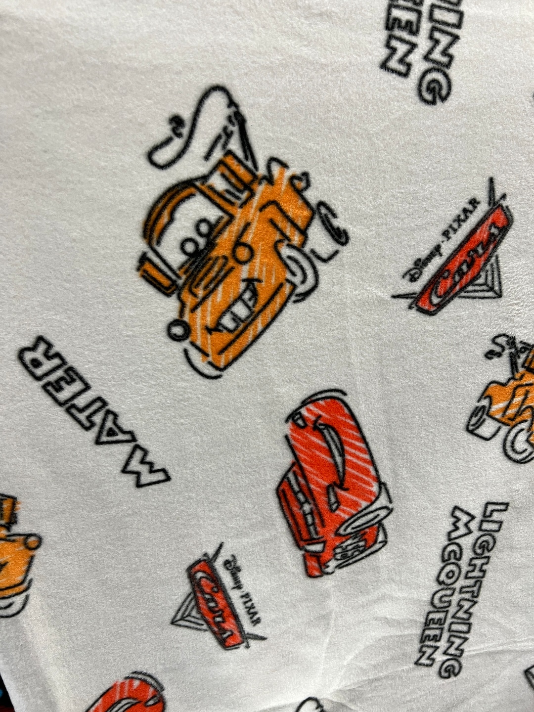 Cars Fleece Fabric by the Yard, Lightning Mcqueen, 60” Wide, Blanket - Etsy