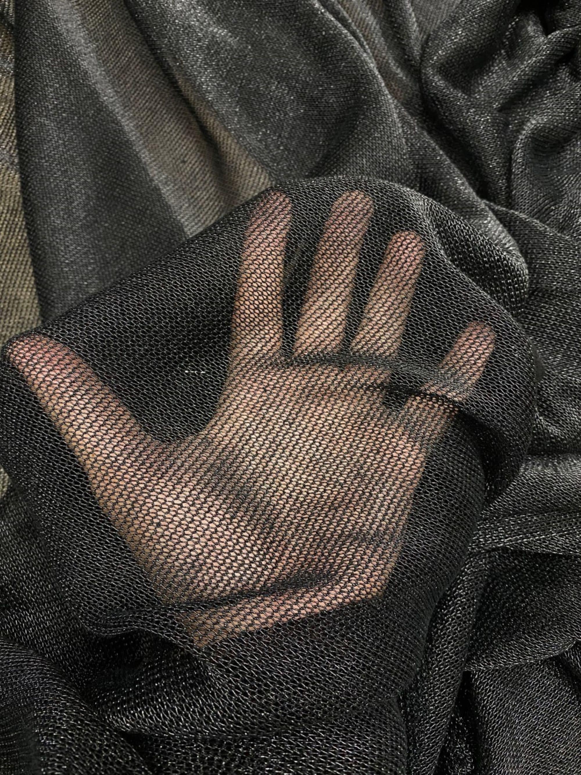 Stretch Metallic Black Mesh Chainmail Fabric 60 Wide - Etsy