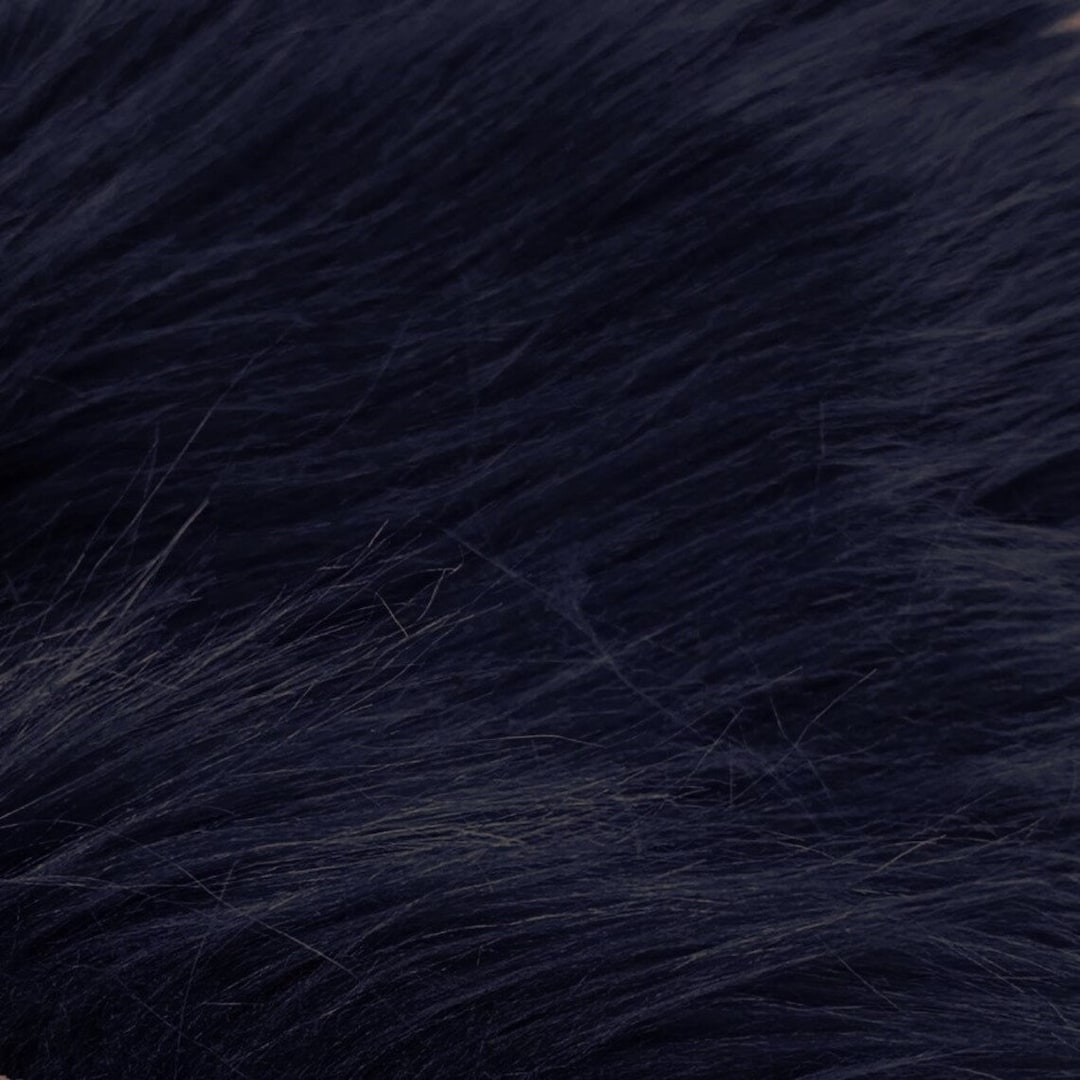 Navy Blue Luxury Shag Faux Fur Fabric by the Yard 60" Wide, Shaggy ...