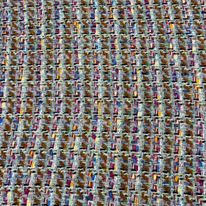 Multicolor Metallic Silver Thread Chenille Tweed Boucle Suiting Fabric ...
