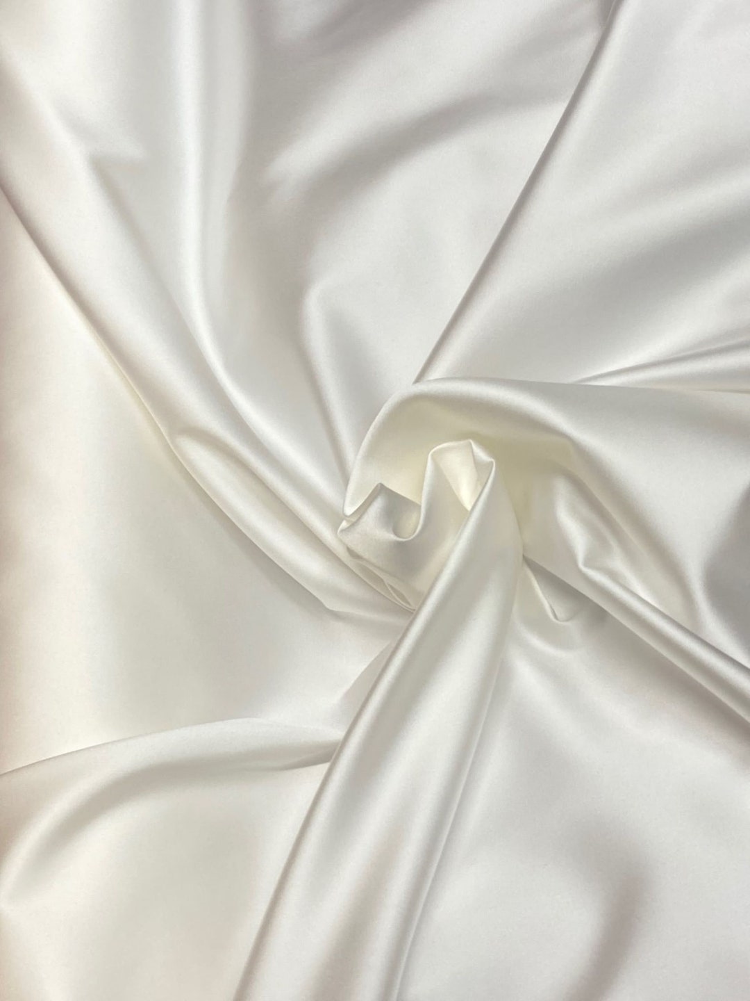Luxury Silky Stretch Satin Fabric by the Yard, 55” Wide, Medium Weight ...