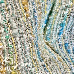 Multicolored Metallic Chenille Tweed Boucle Suiting Fabric by the Yard ...