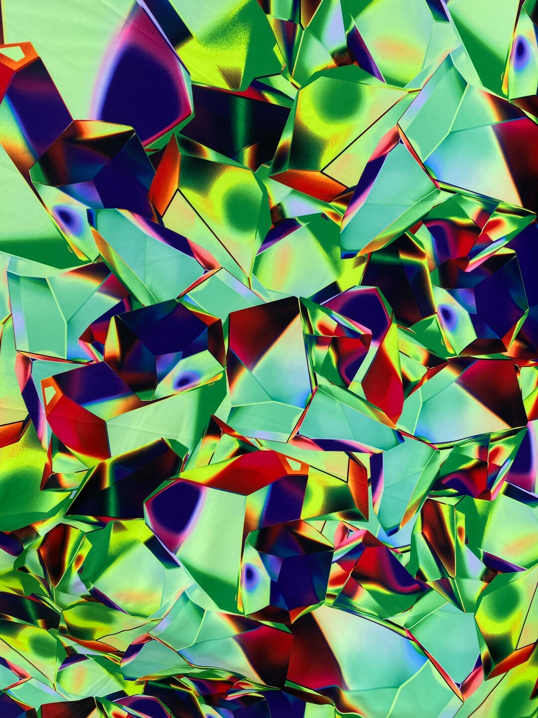 Geometric 3D Print on Four Way Stretch Nylon Spandex Fabric by the Yard ...