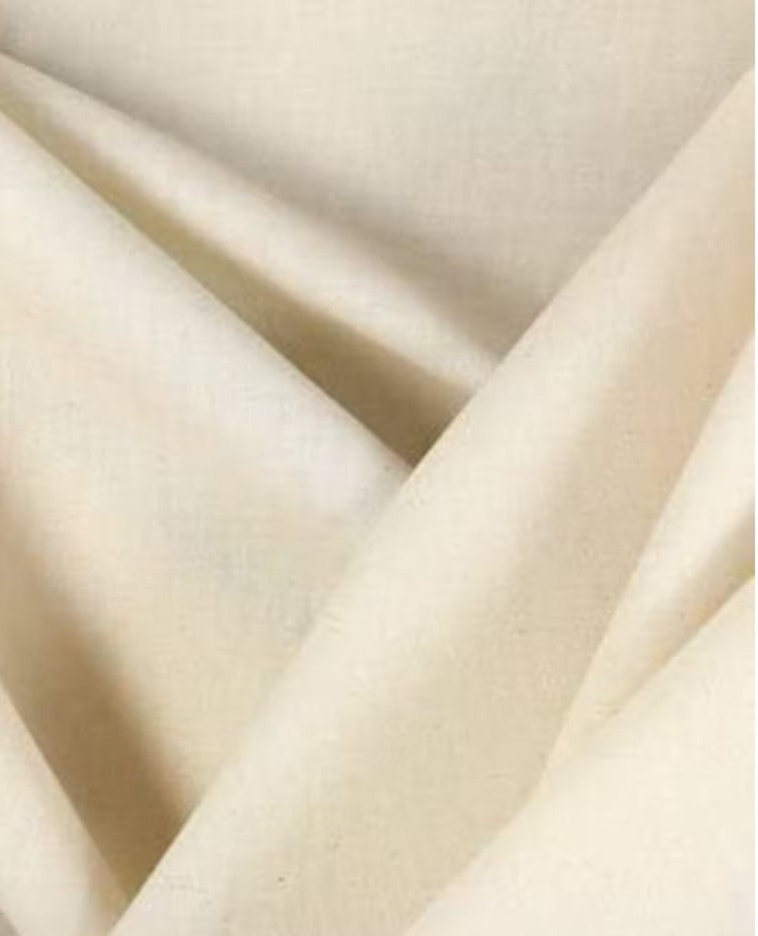 100% Cotton Natural Muslin Fabric - Unbleached - 60" Wide, Sold by the ...