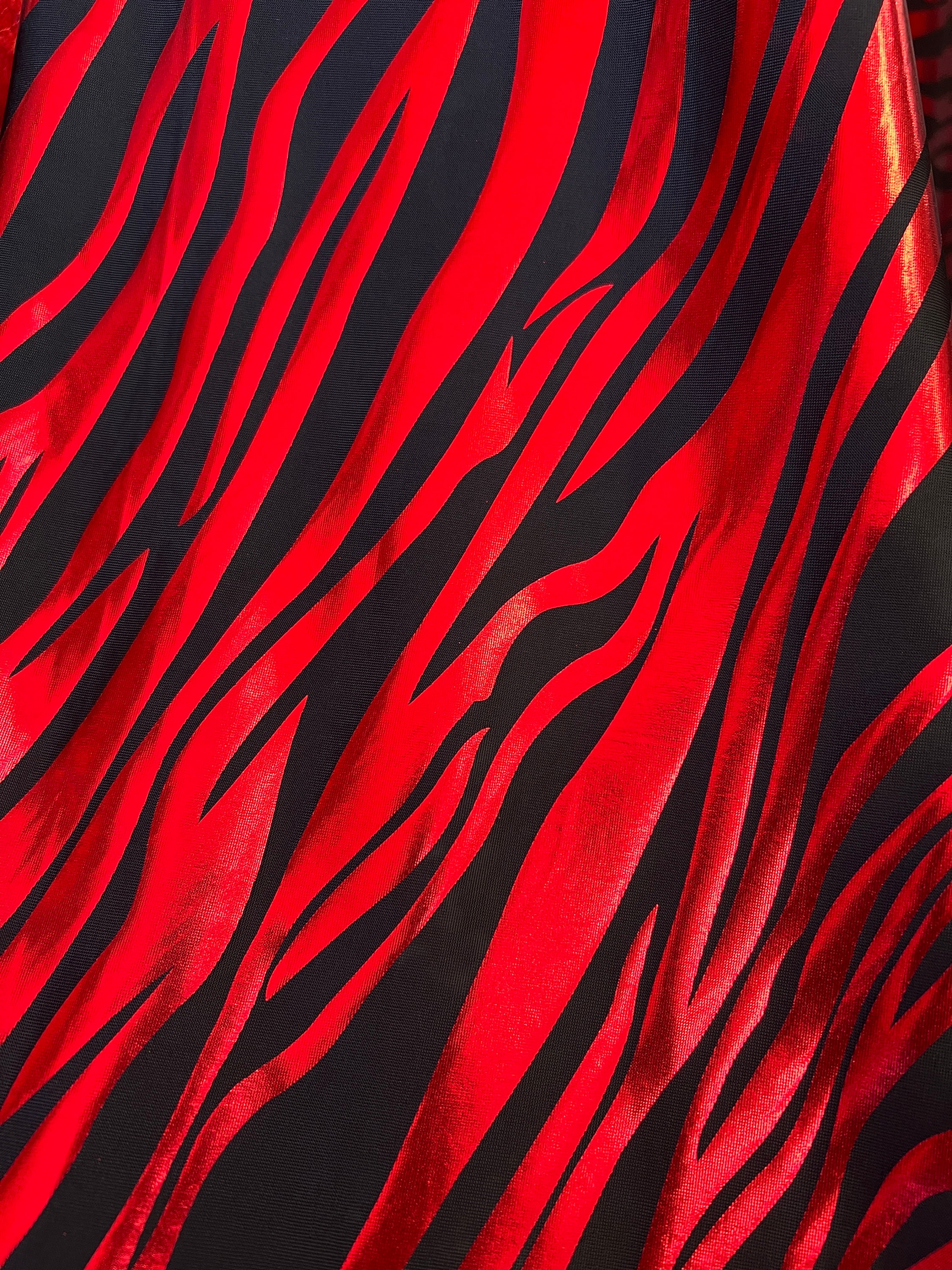 Red And Black Zebra Print