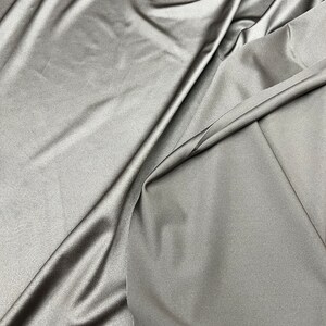 Solid Charcoal Gray Four Way Stretch Nylon Spandex Fabric by the Yard ...