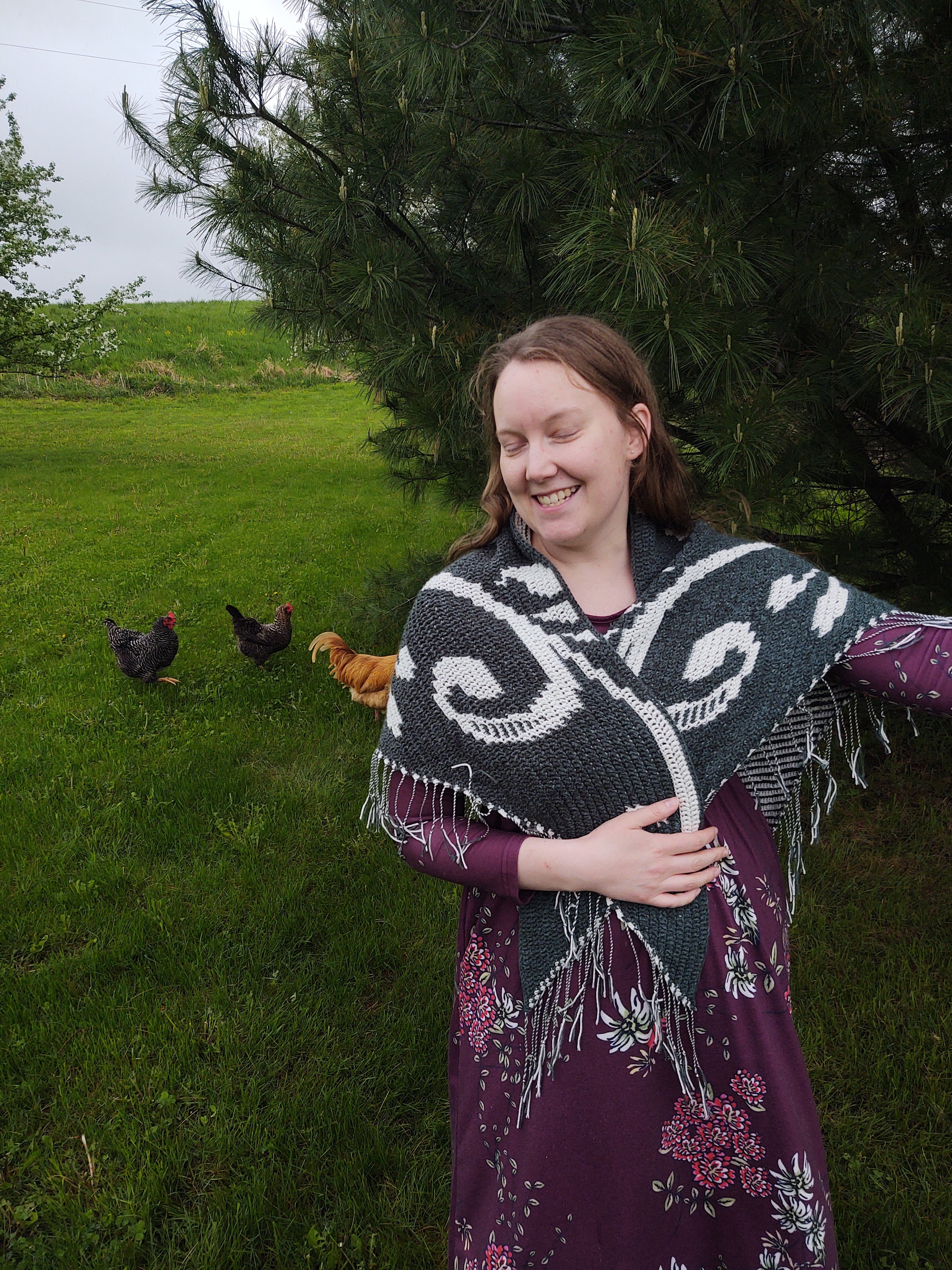 Sandra's Rosemåling Wrap Crochet Pattern, Mosaic Overlay, PDF Pattern ...