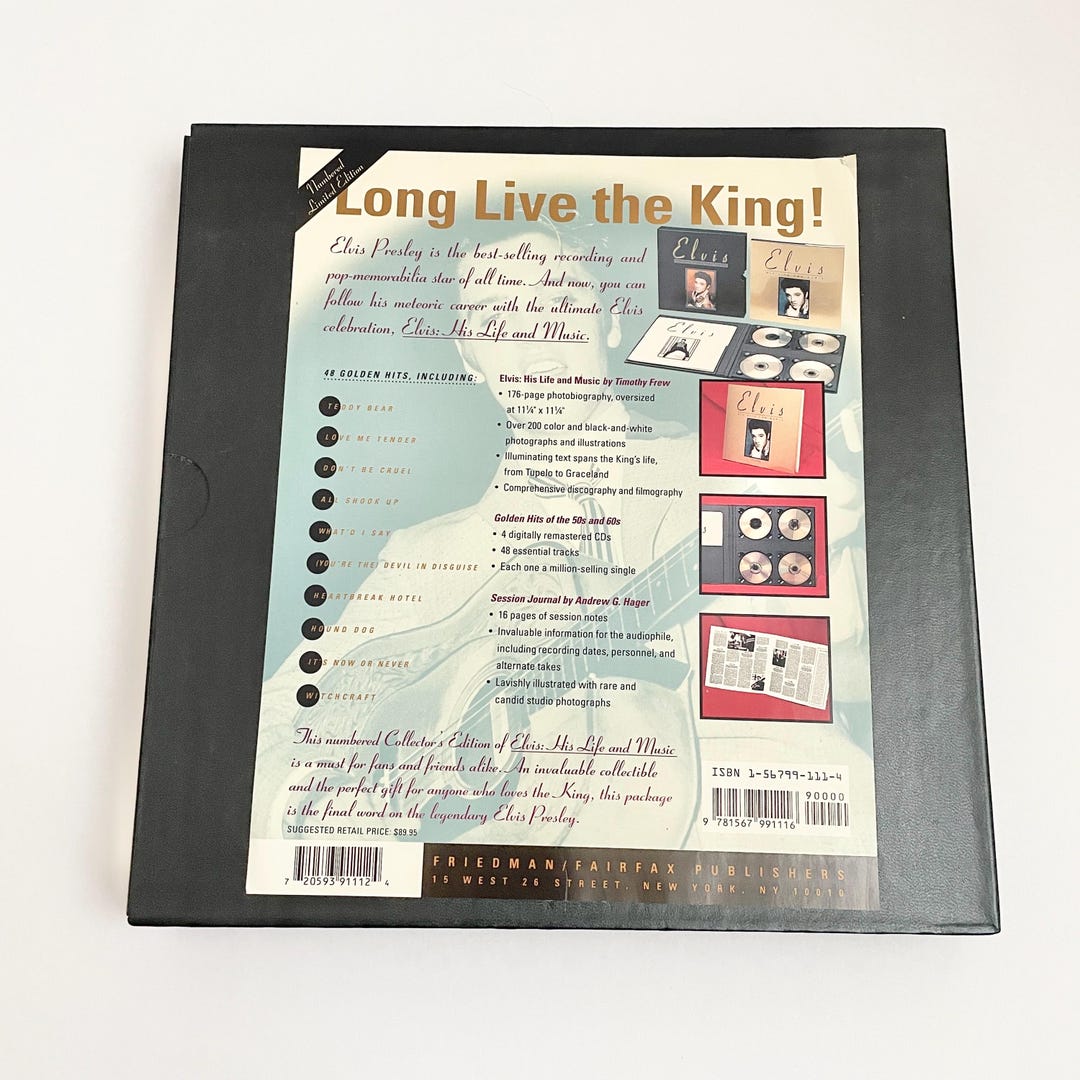 Vintage Elvis His Life and Music Book With Cds and Session Notes in ...