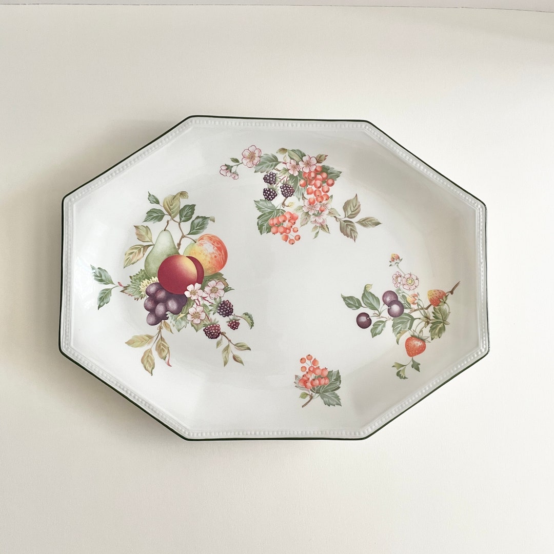 Johnson Brothers Fresh Fruit 13" Oval Serving Platter England Backstamp ...