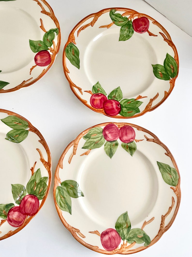 Vintage Franciscan Apple USA Backstamp Salad Plates Set of 6 - Etsy