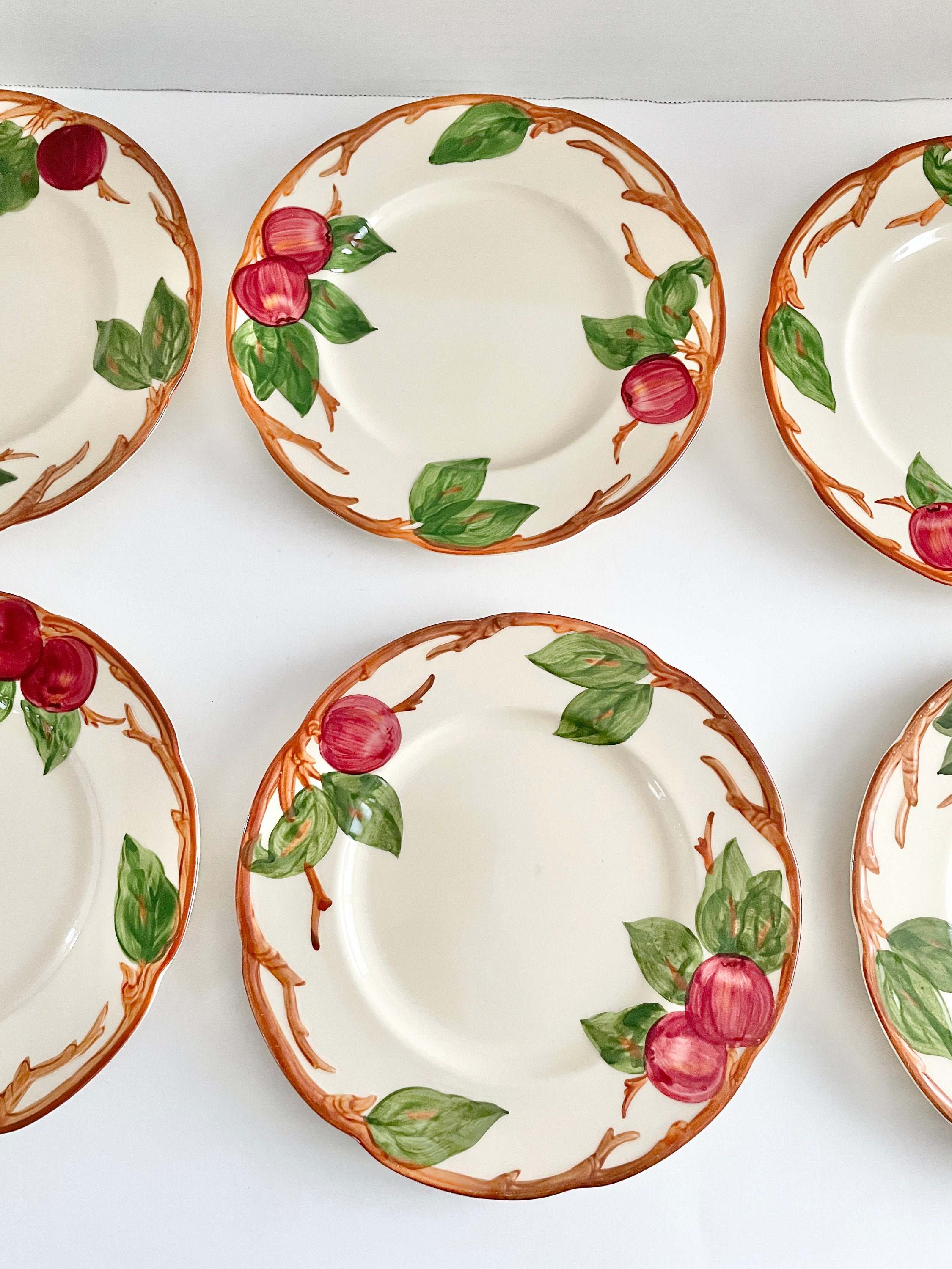 Vintage Franciscan Apple USA Backstamp Salad Plates Set of 6 - Etsy