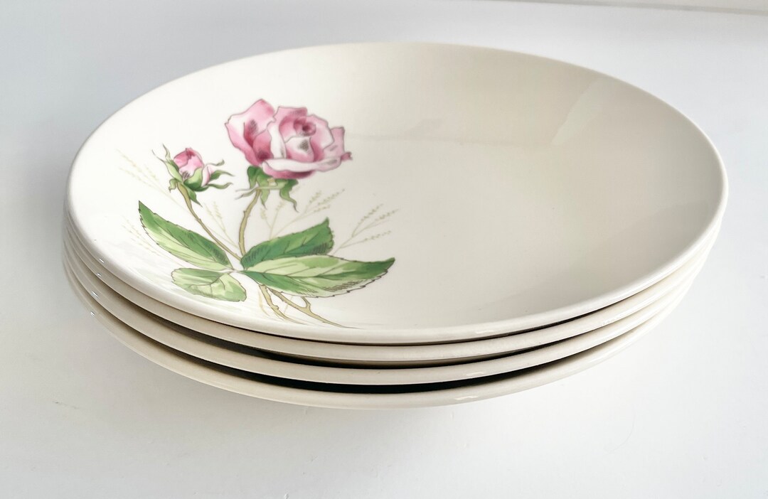 Vintage Knowles Tea Rose Coupe Soup Bowls Set of 4 - Etsy