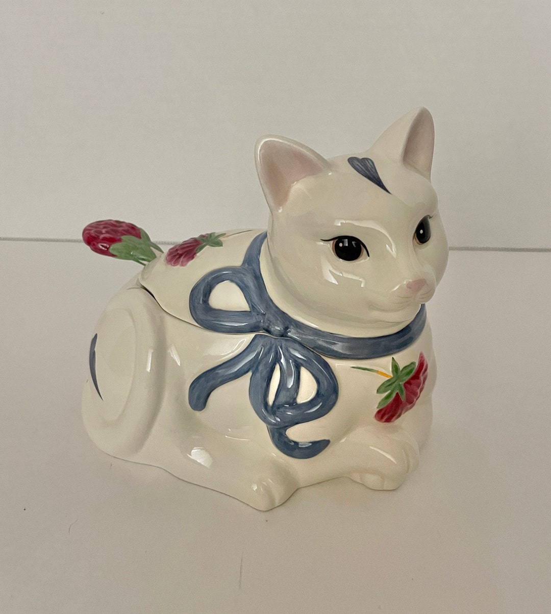 Lenox Poppies on Blue Barnyard Collection Kitten Sugar Bowl - Etsy