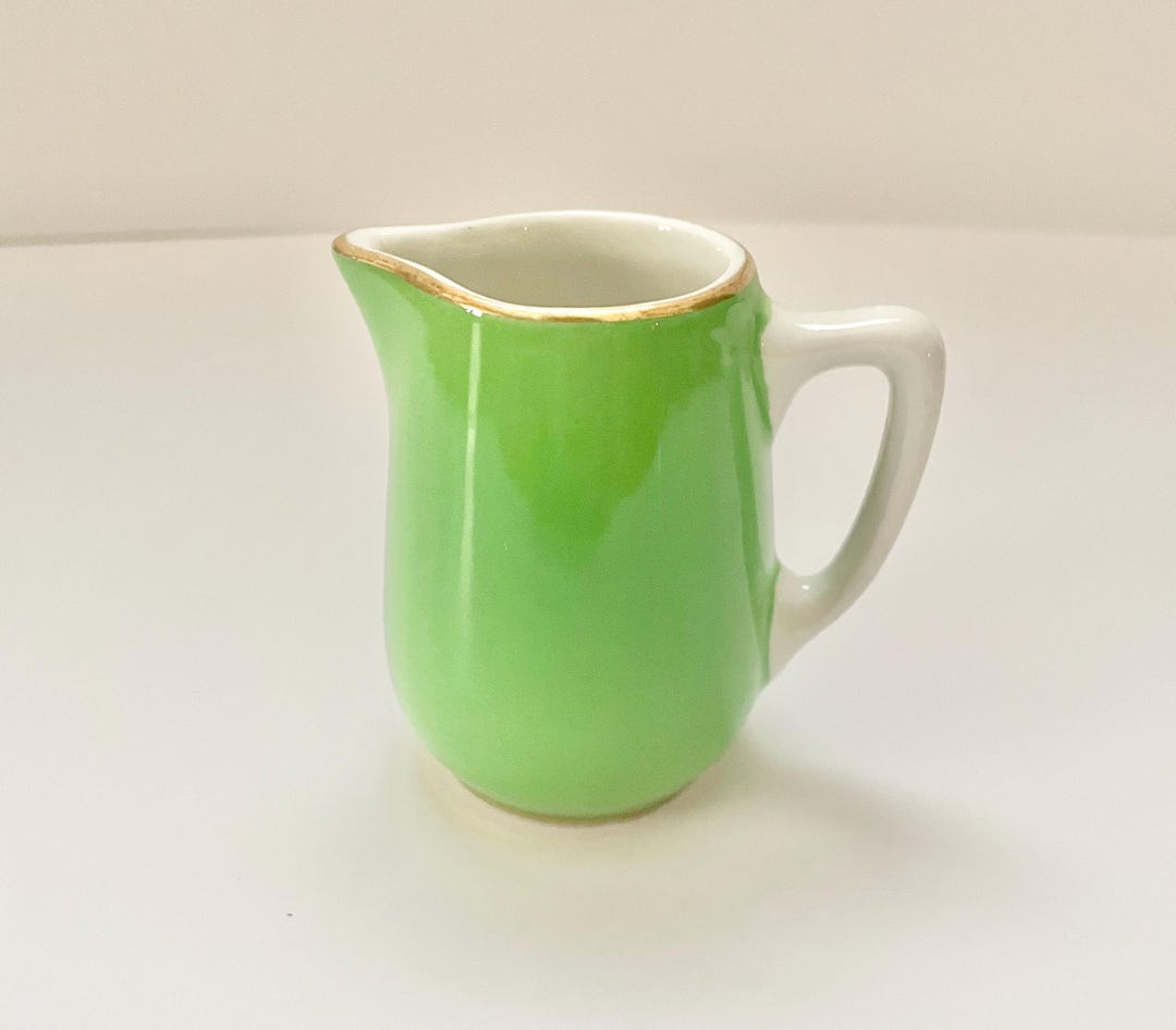 Vintage Bright Green Restaurant Ware Creamer - Etsy