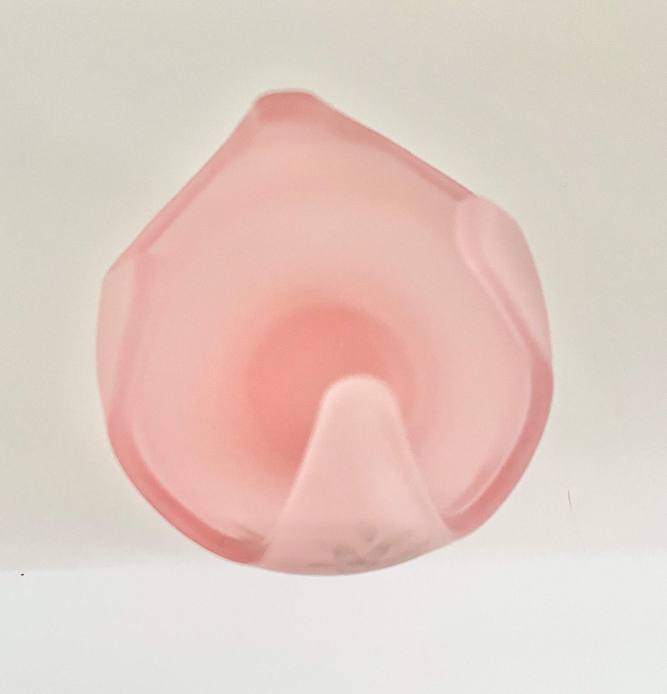 Vintage Viking Glass Plum Pink Satin Frosted Flower Light - Etsy