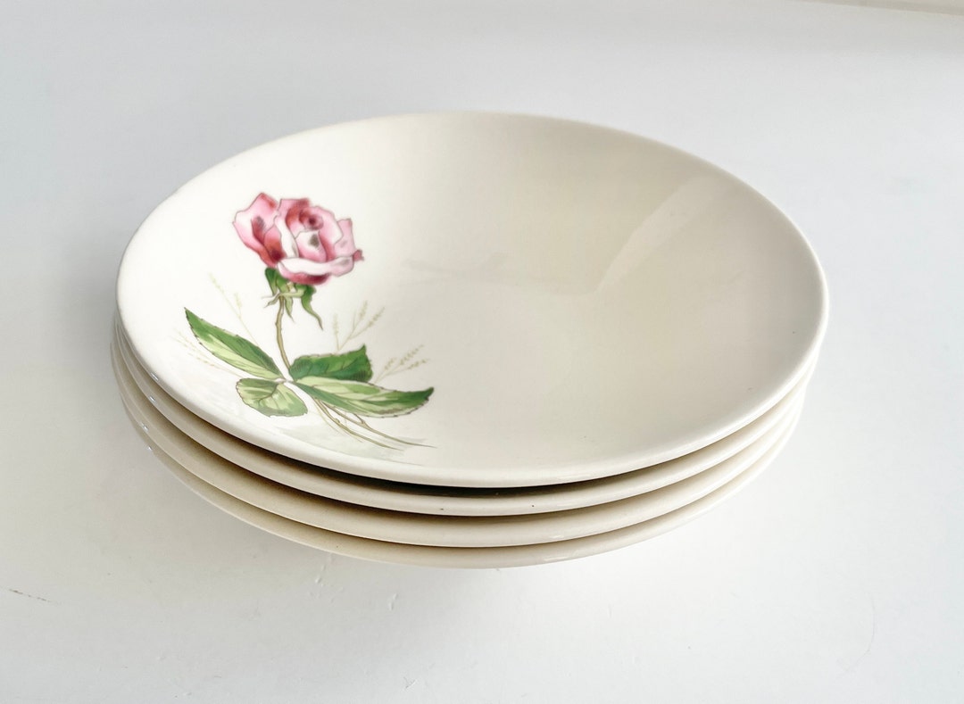 Vintage Knowles Tea Rose Fruit Dessert Sauce Bowls Set of 4 - Etsy