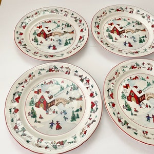 Vintage Farberware White Christmas Dinner Plates Set of 4 - Etsy