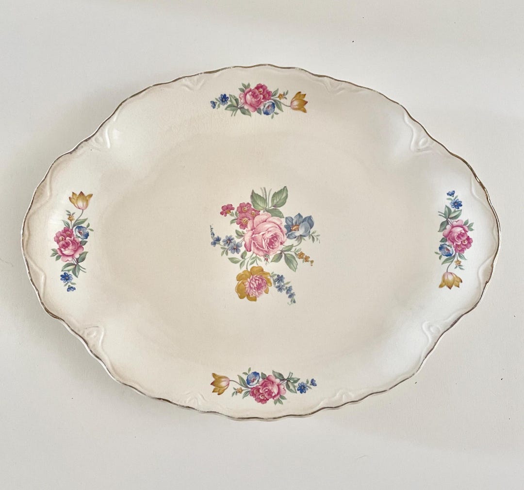 Vintage SCIO Pottery Hazel 11" Oval Serving Platter - Etsy