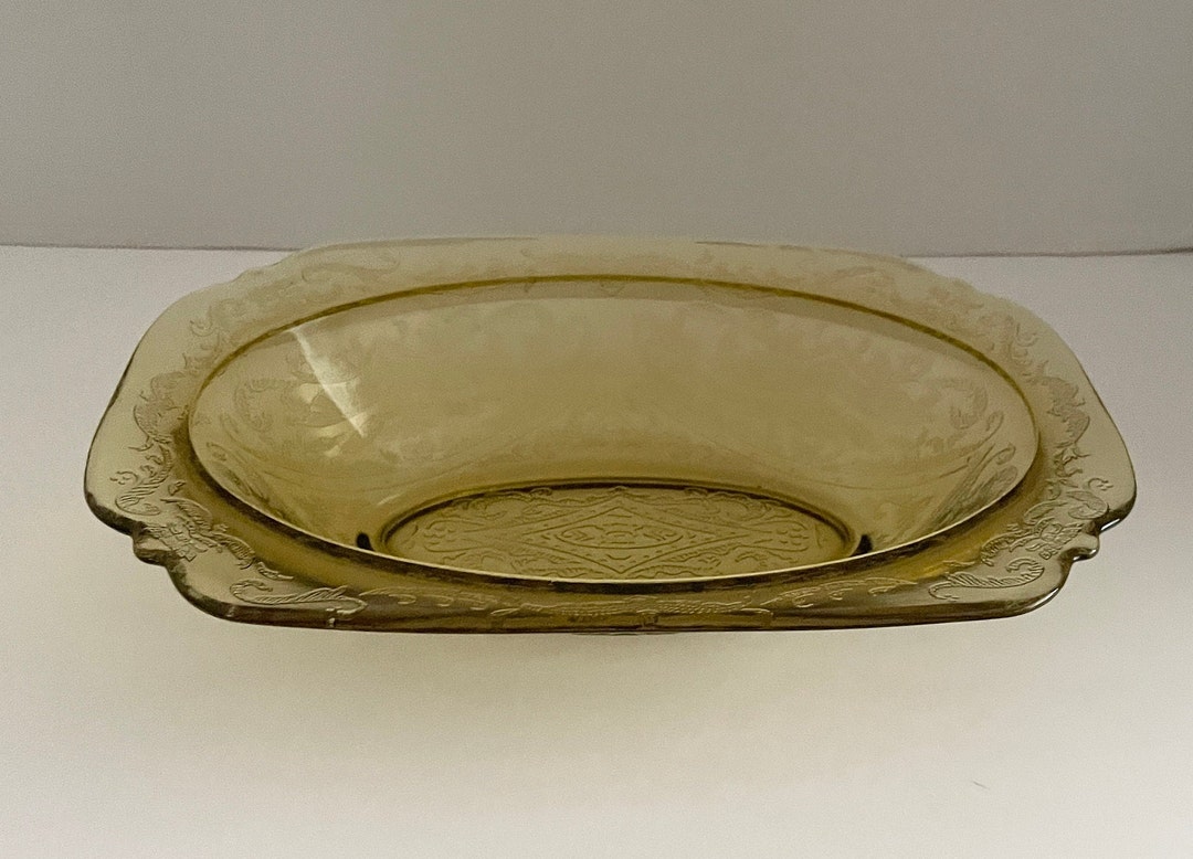 Vintage Indiana Glass Recollection Amber Oval Vegetable Bowl - Etsy