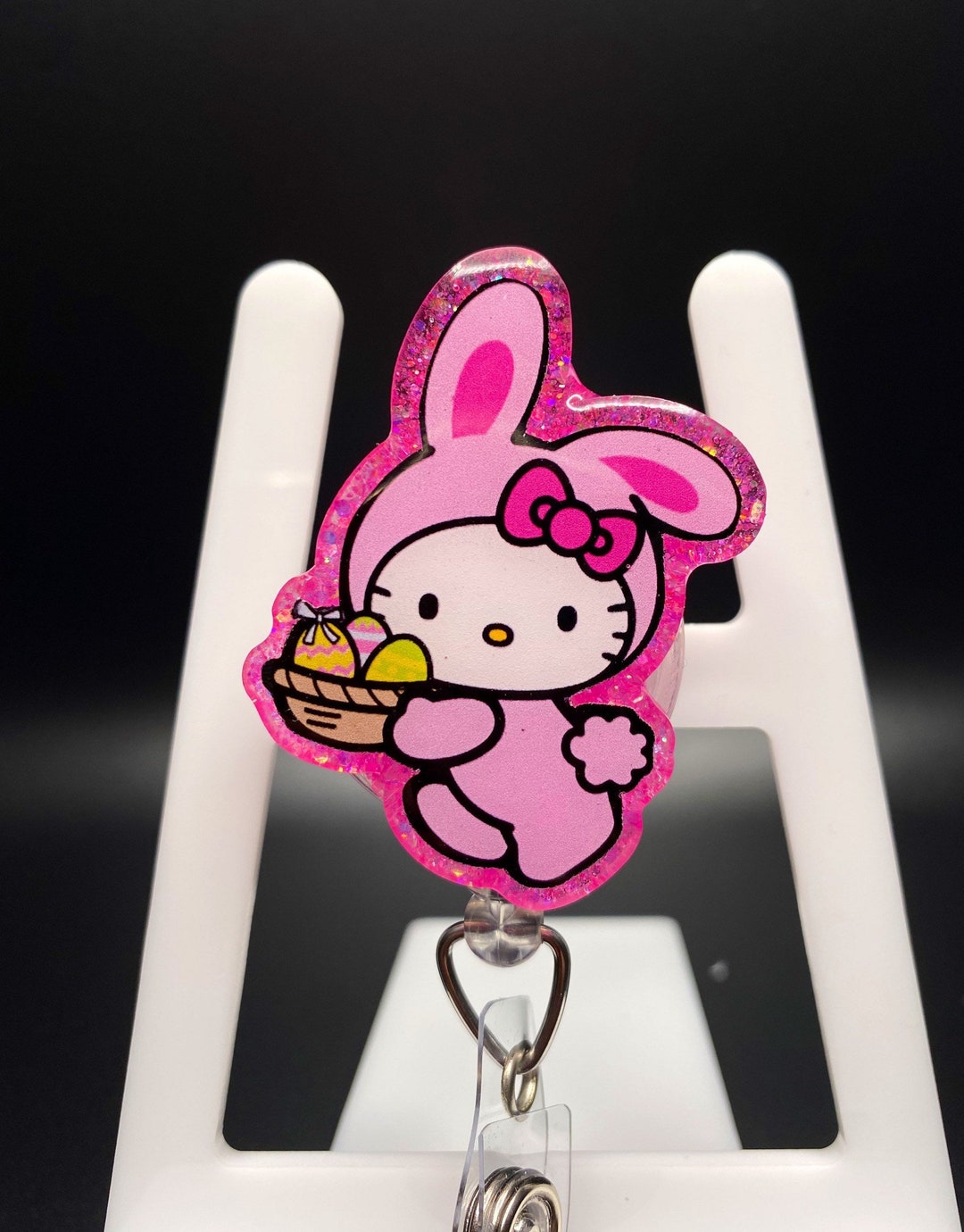 Bunny Kitty Badge Reel Cute Badge Reel Easter Gift Badge Reel for Nurse ...