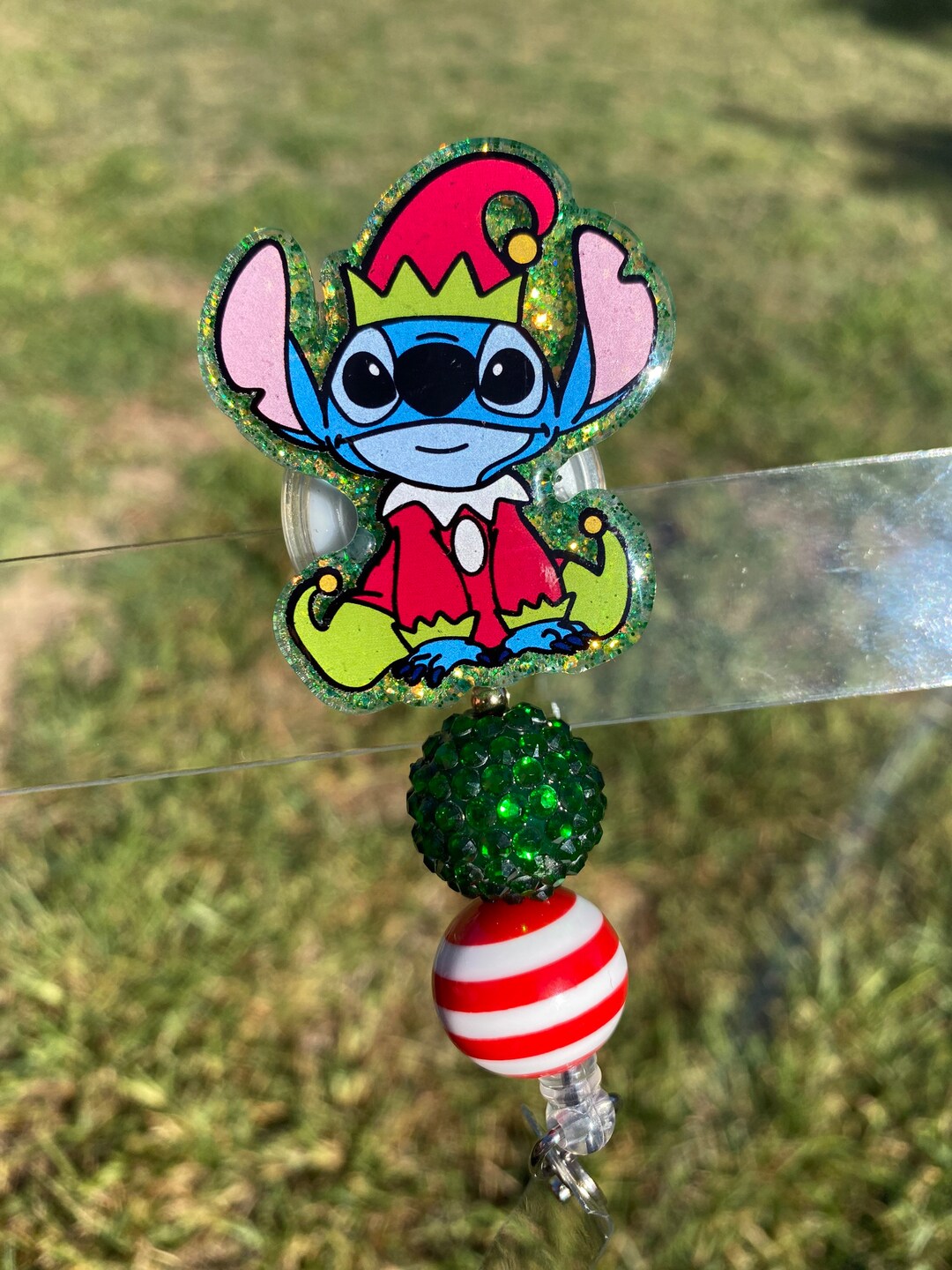 Christmas Stitch Elf Retractable Badge Holder Christmas Gift Gift for ...