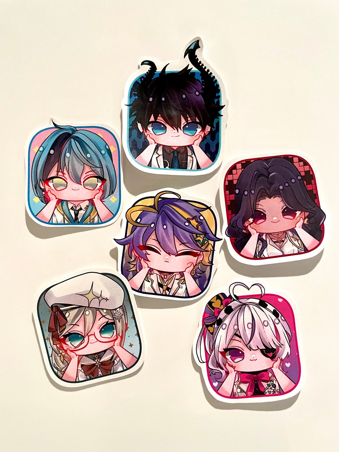 NIJISANJI EN ILUNA Squishy Cheeks Stickers || Maria | Kyo | Aia | Aster ...