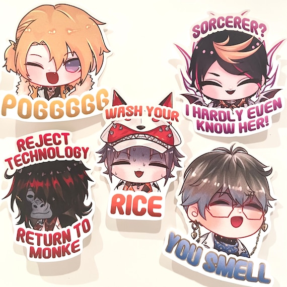 Luxiem Meme Stickers Vox Mysta Luca Ike Shu | Etsy