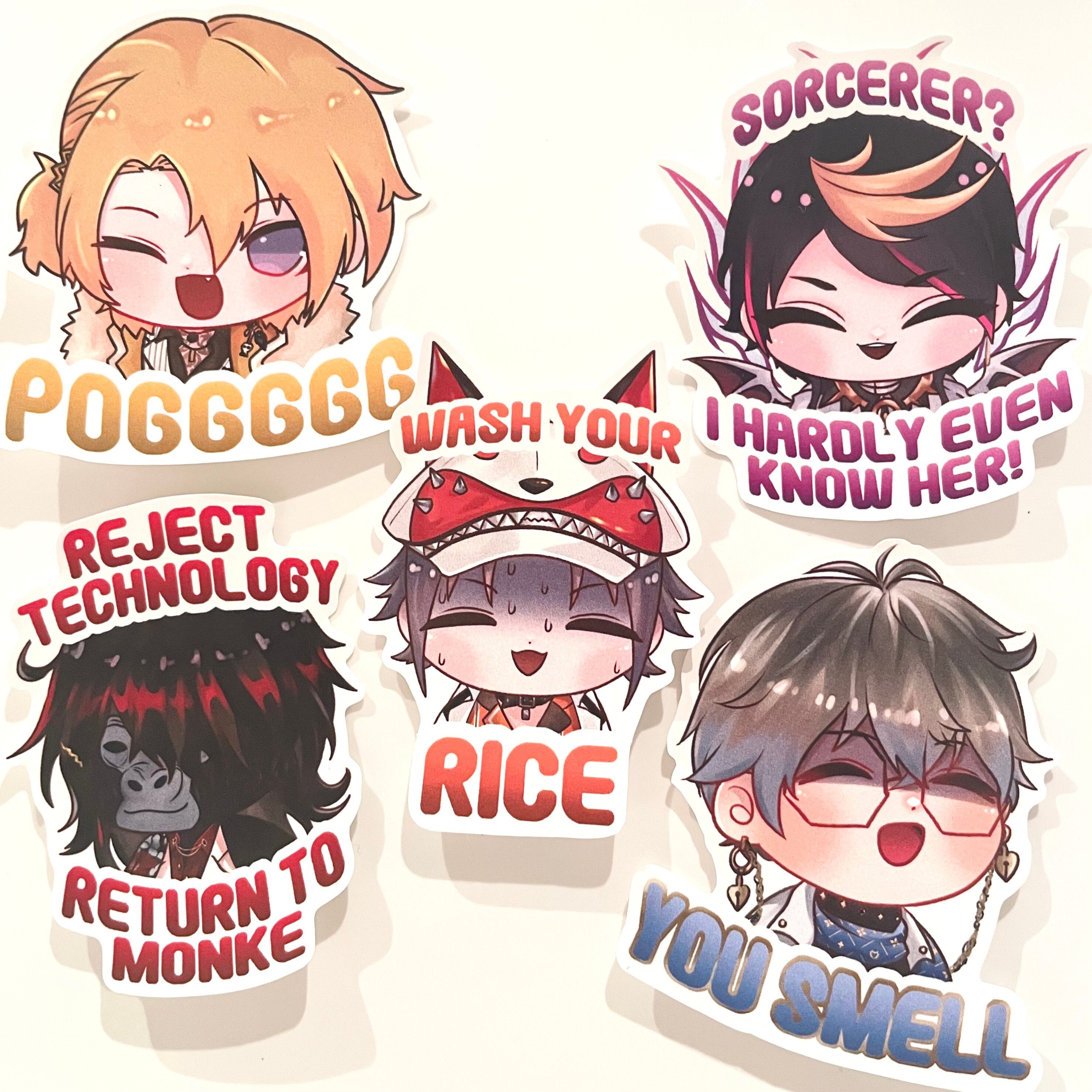 Luxiem Meme Stickers Vox Mysta Luca Ike Shu | Etsy