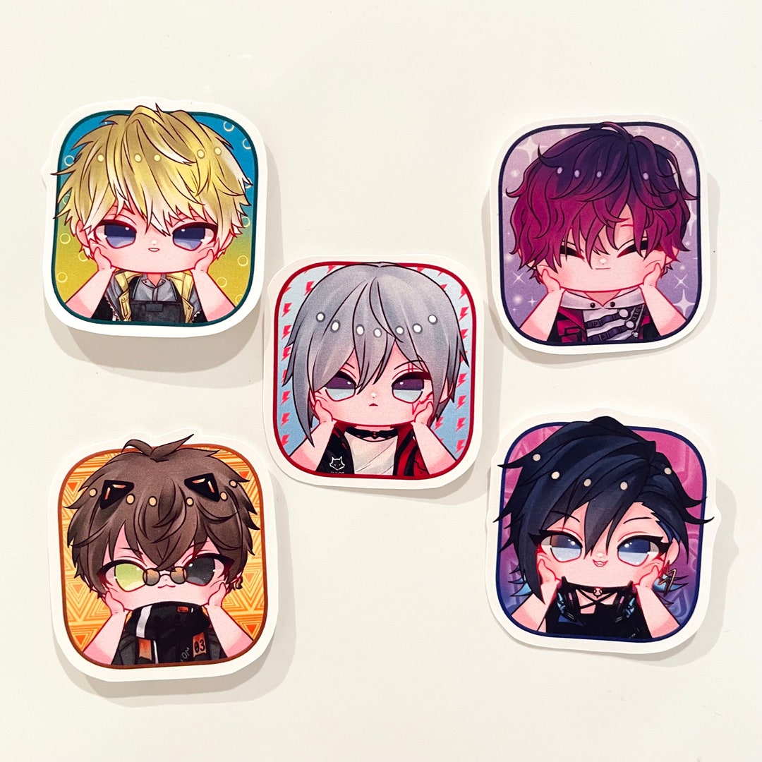 NIJISANJI EN Noctyx Squishy Cheeks Stickers || Fulgur | Sonny | Alban ...