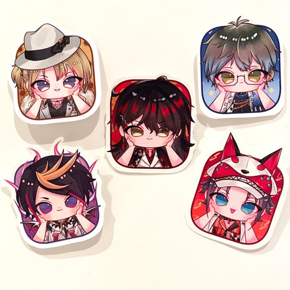 NIJISANJI EN Luxiem Squishy Cheeks Stickers Vox Mysta - Etsy