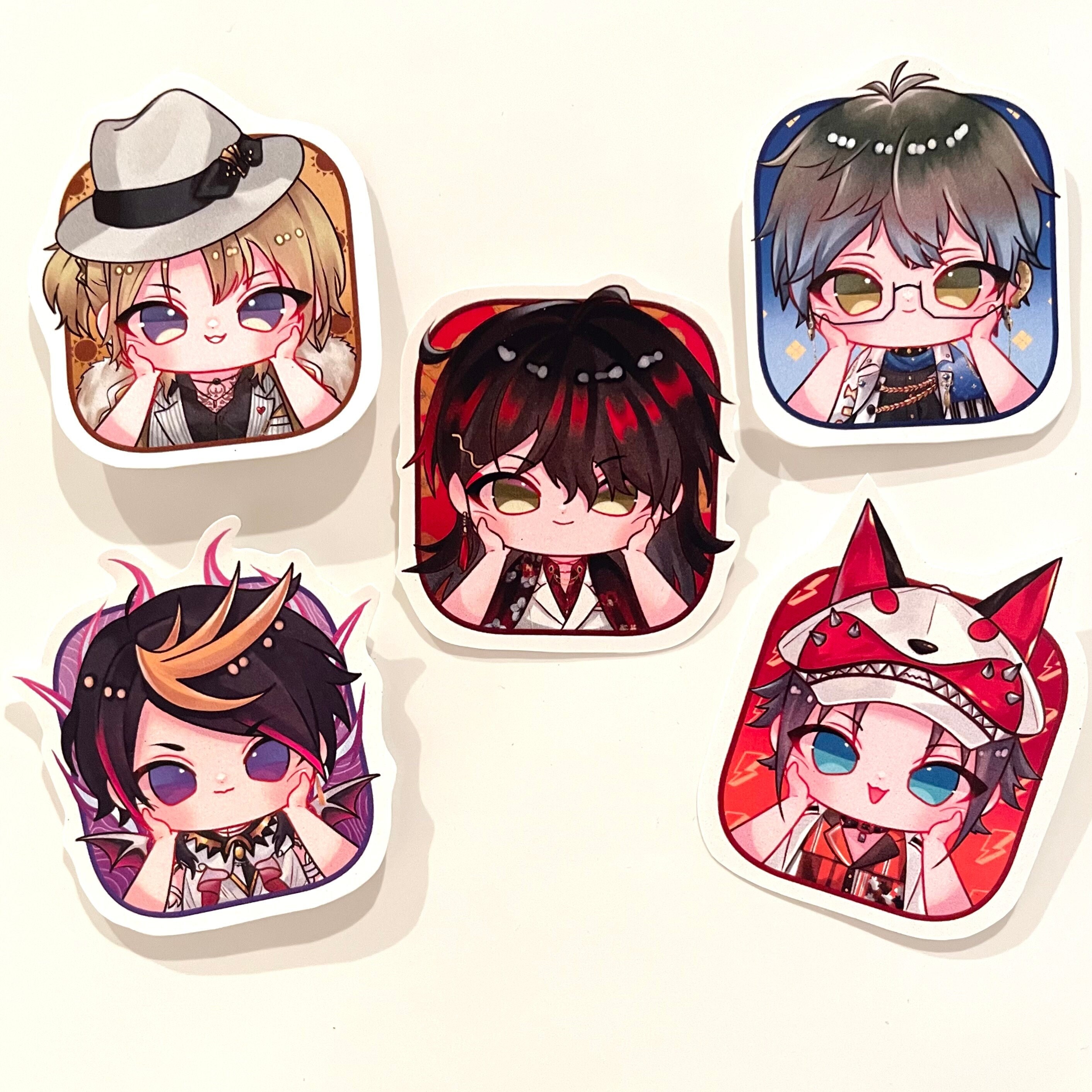 NIJISANJI EN Luxiem Squishy Cheeks Stickers || Vox | Mysta | Luca | Ike ...