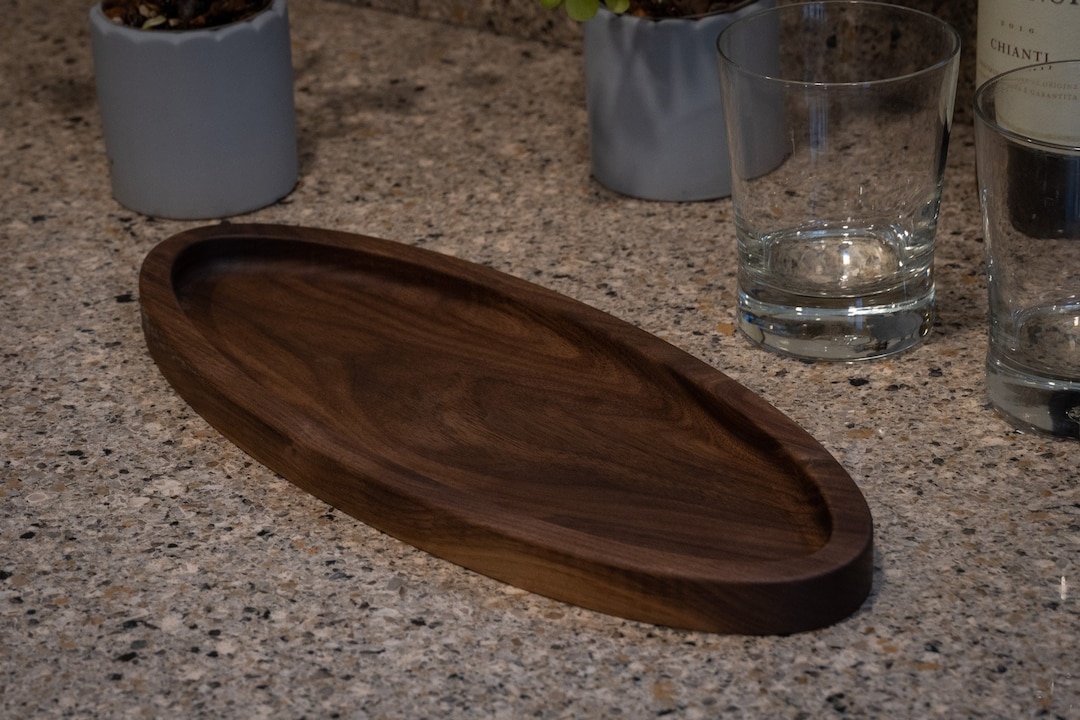 Walnut Catch All Tray Wooden Tray Decorative Tray - Etsy