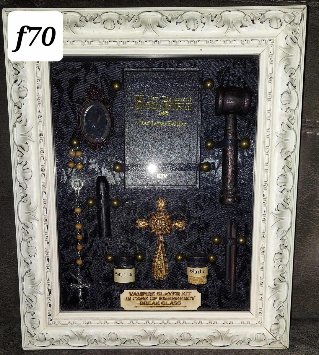 Vampire Slayer Hunter Kit Holy Bible, Vampire. Shadow Box, Dracula ...