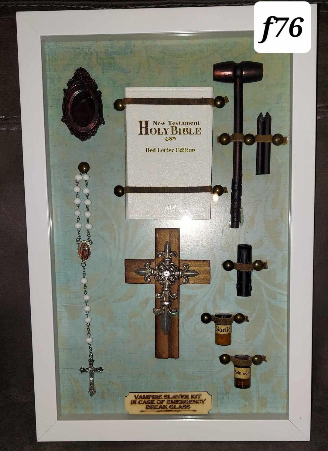 Vampire Slayer Hunter Kit Holy Bible, Vampire. Shadow Box, Dracula ...