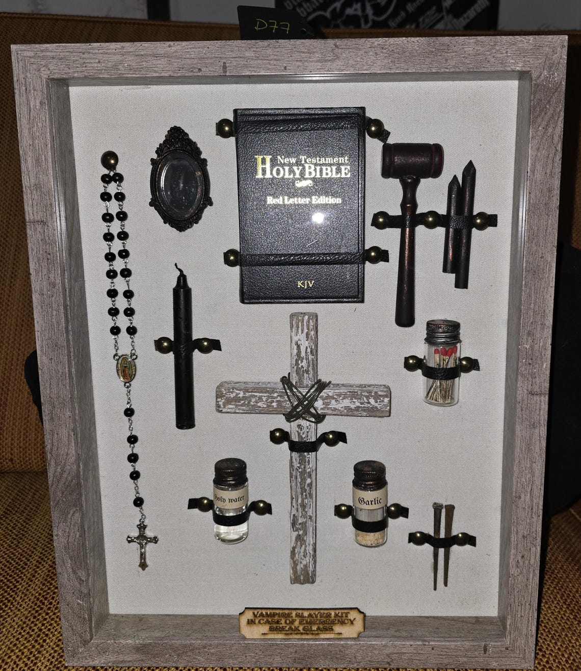 Vampire Slayer Hunter Kit Holy Bible, Vampire. Shadow Box, Dracula ...