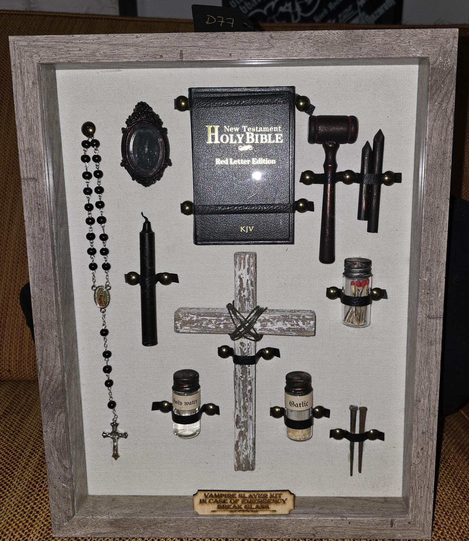 Vampire Slayer Hunter Kit Holy Bible, Vampire. Shadow Box, Dracula ...