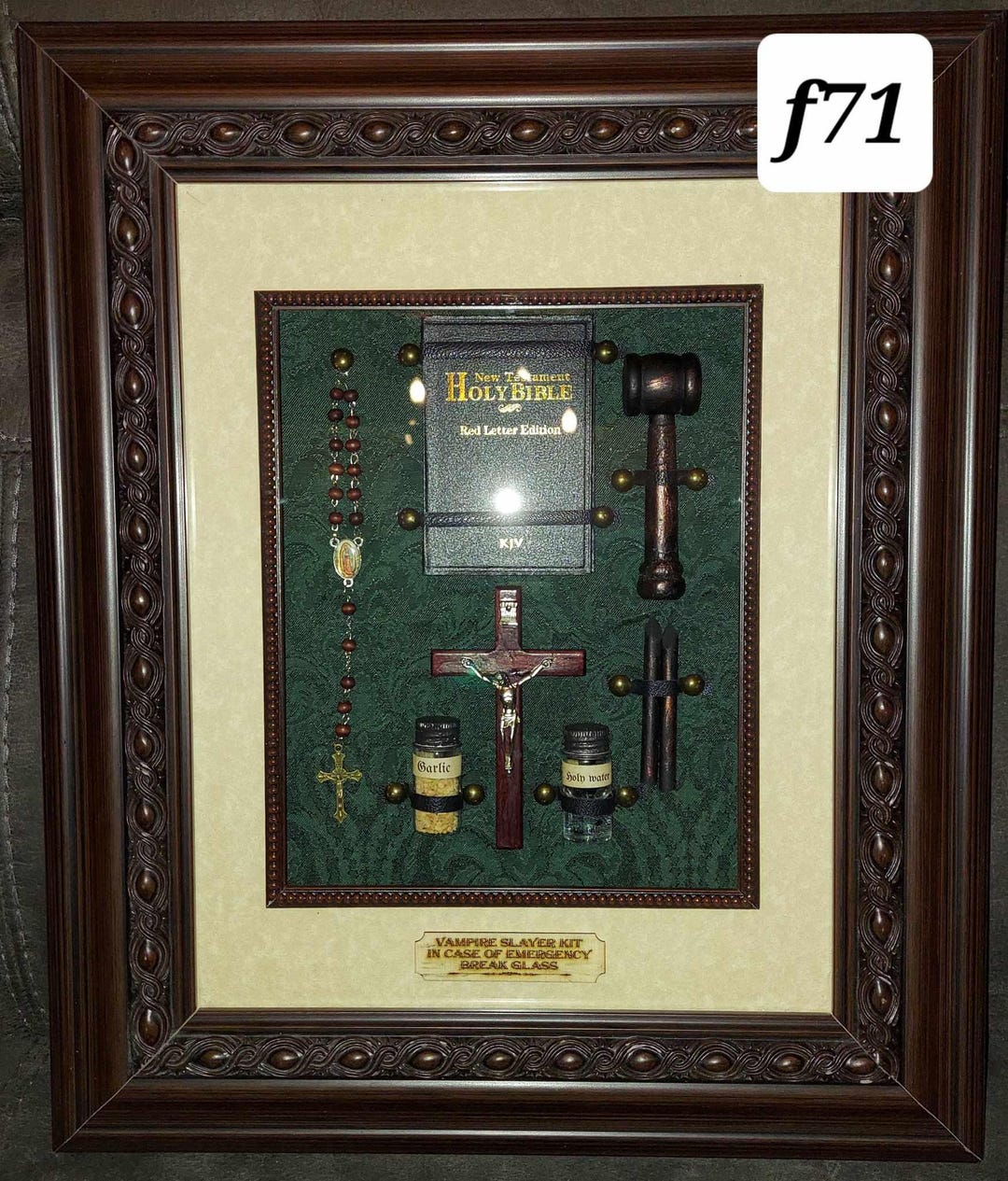 Vampire Slayer Hunter Kit Holy Bible, Vampire. Shadow Box, Dracula ...
