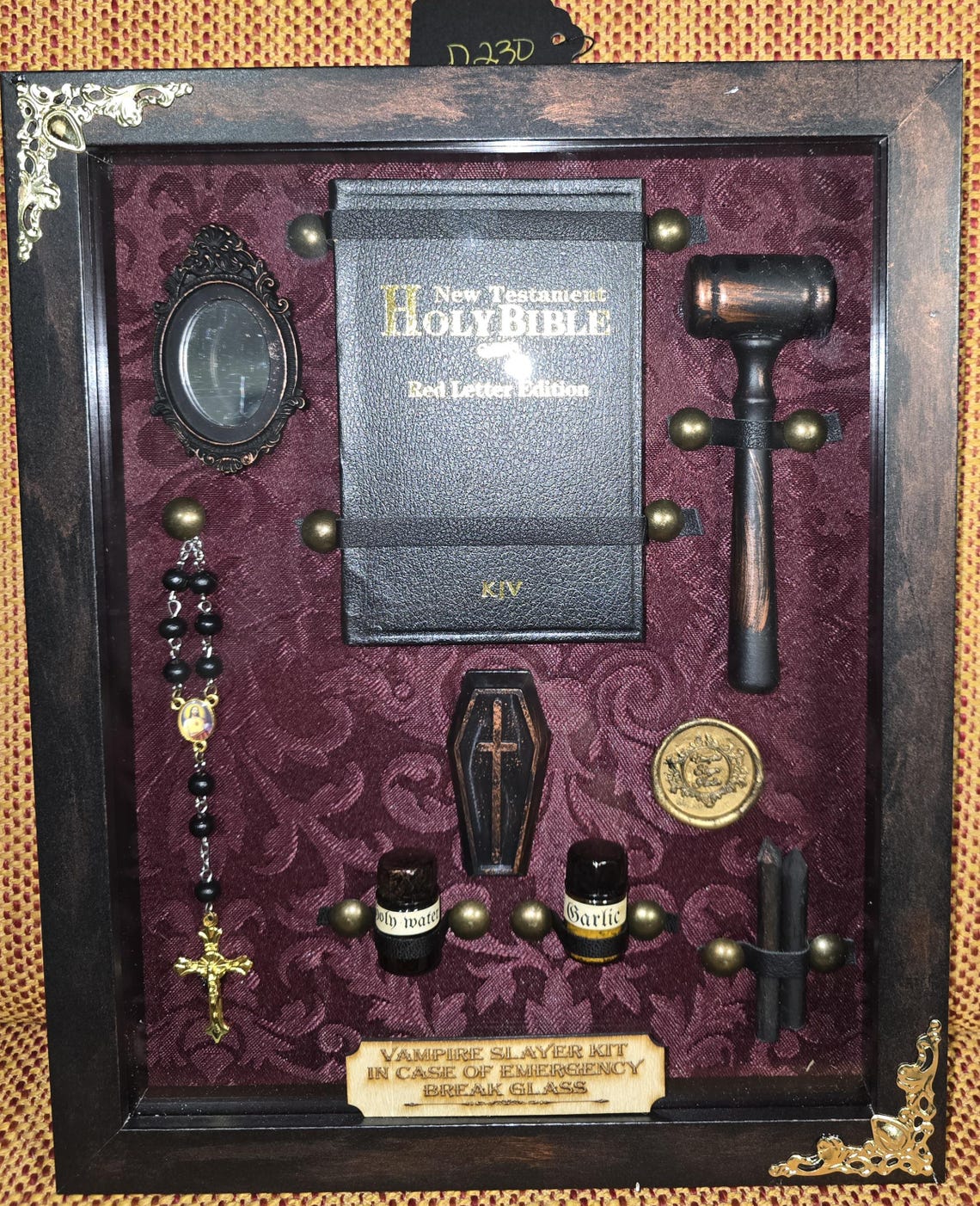 Vampire Slayer Hunter Kit Holy Bible, Vampire. Shadow Box, Dracula ...